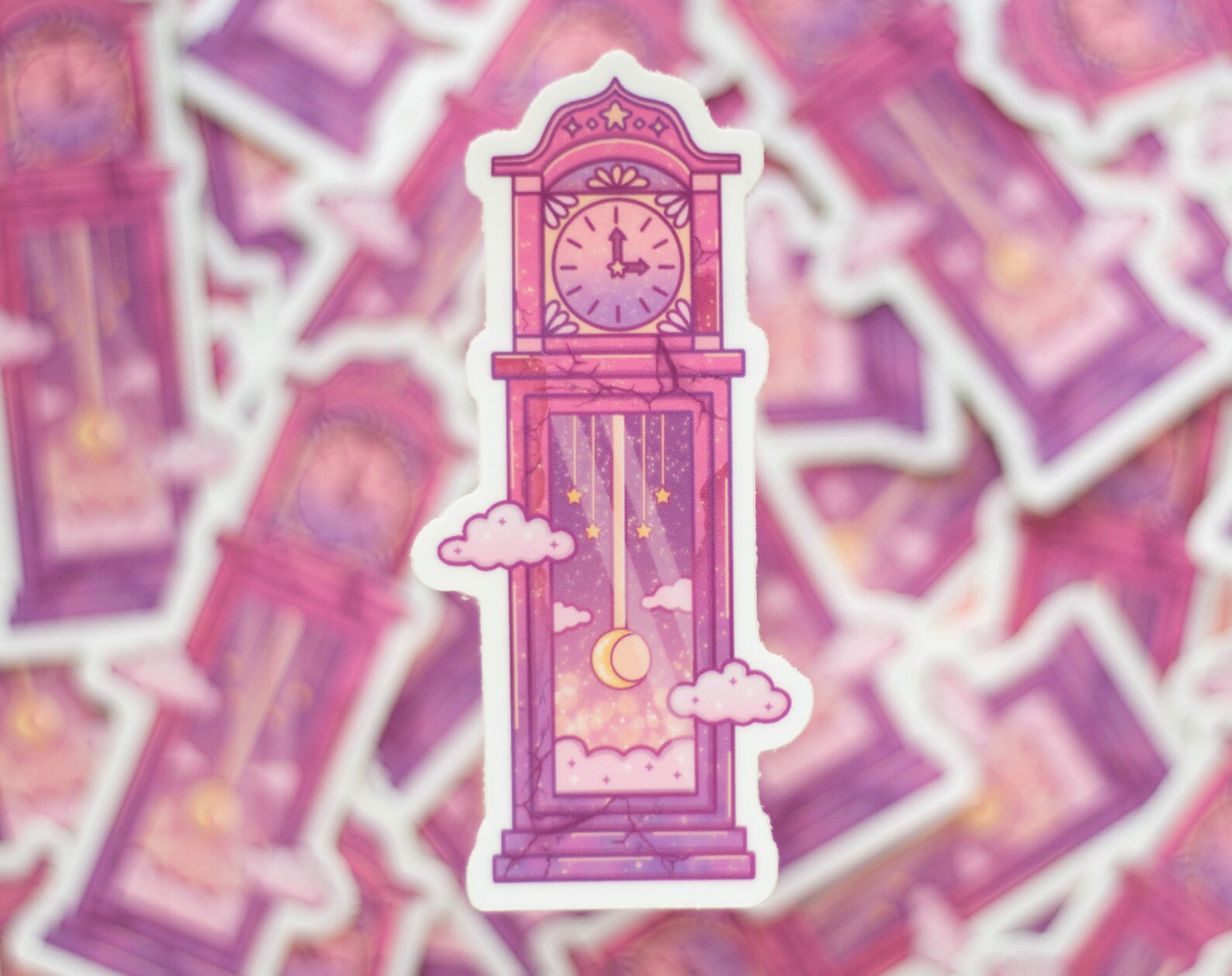 Grandfather Clock Spooky Halloween Cute Kawaii Vinyl Sticker ...