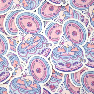 Music Box CLEAR Sticker | Cute Aesthetic Waterproof Durable Laptop ...