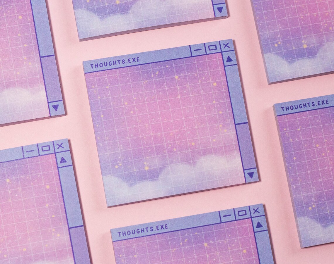 Dreamy Thoughts Cute Aesthetic Sticky Notes - Etsy