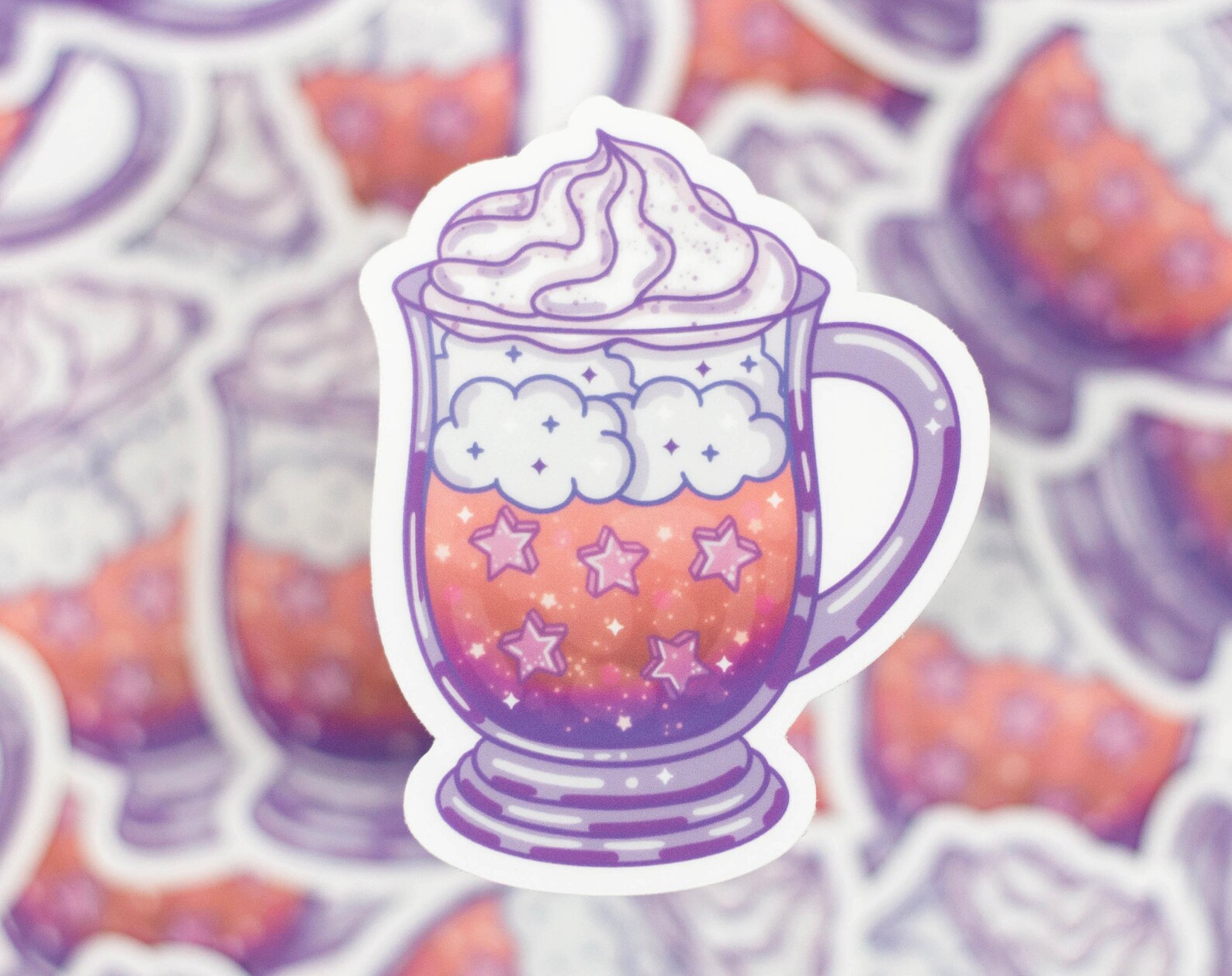 Iced Coffee CLEAR Aesthetic Vinyl Waterproof Sticker - Etsy