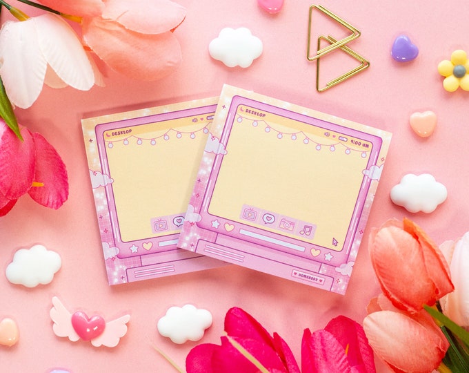 Homebody Aesthetic Cute Sticky Note Memo Pad - Etsy