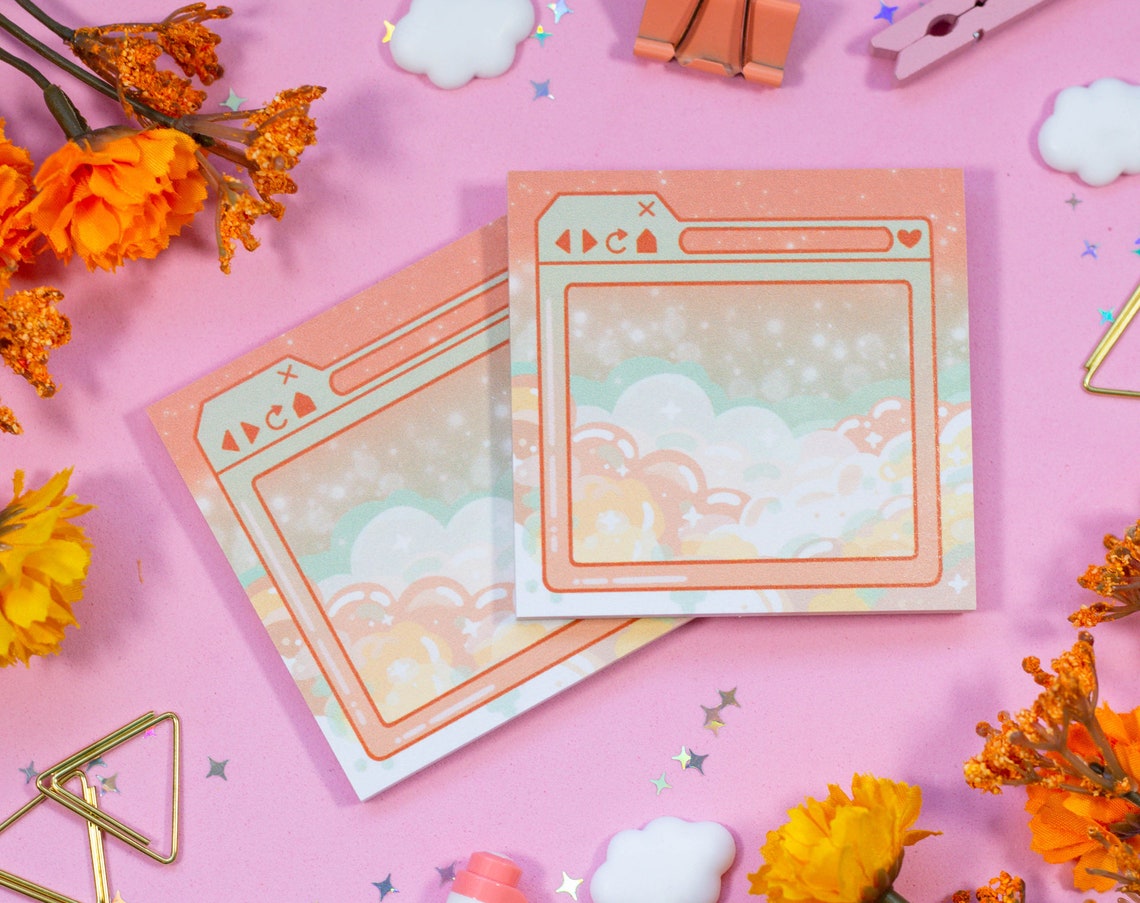 Cream Sicle Sky Aesthetic Sticky Note - Etsy