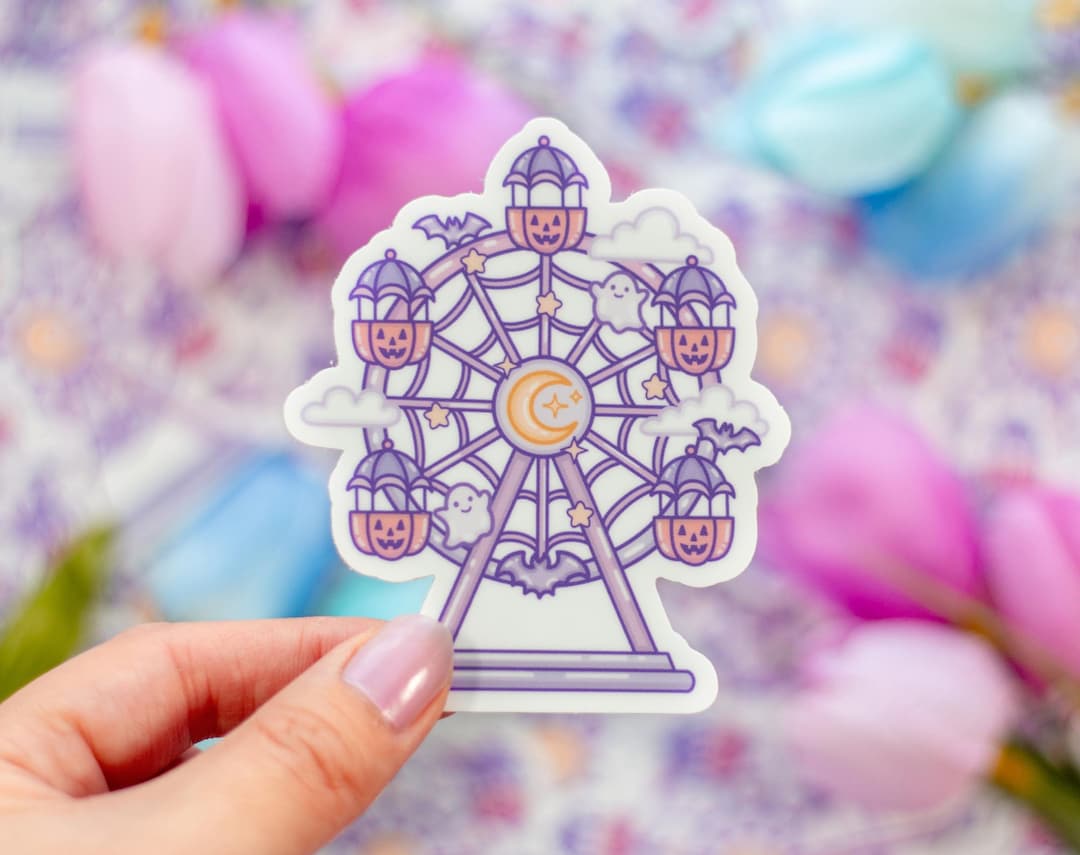 Midnight Ferris Wheel Aesthetic Cute Vinyl Sticker - Etsy