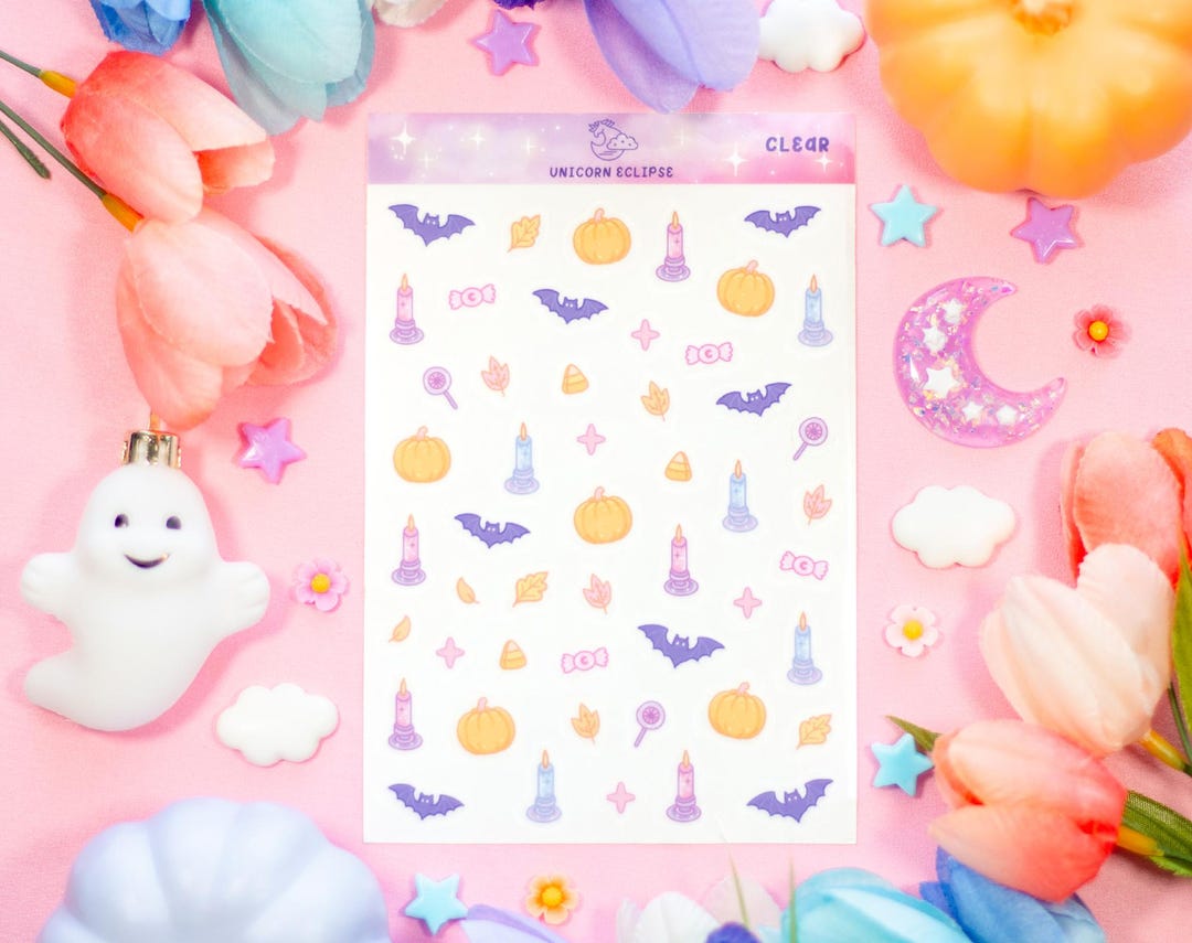 Boo Bash Deco CLEAR Sticker Sheet | Planner Stickers, Decorative ...