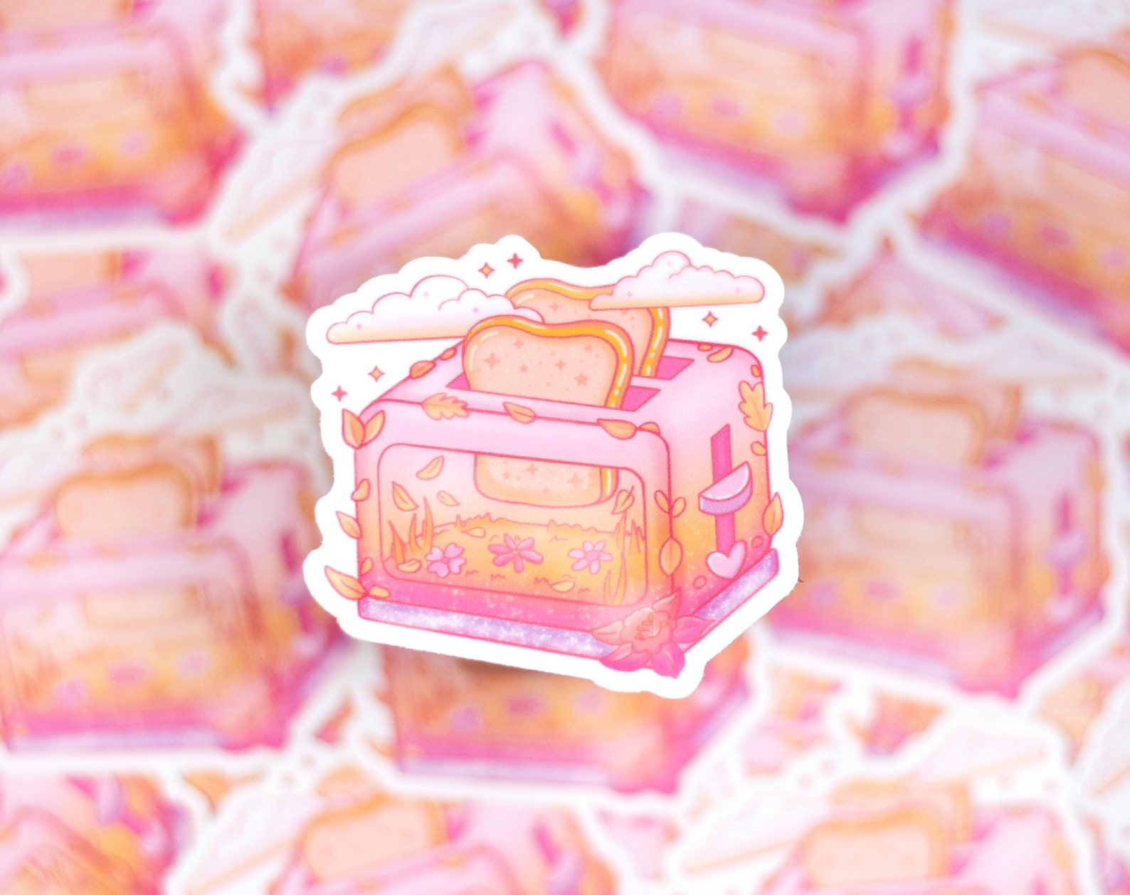 Cute Toaster Vinyl Waterproof Sticker Cute Kawaii Aesthetic - Etsy