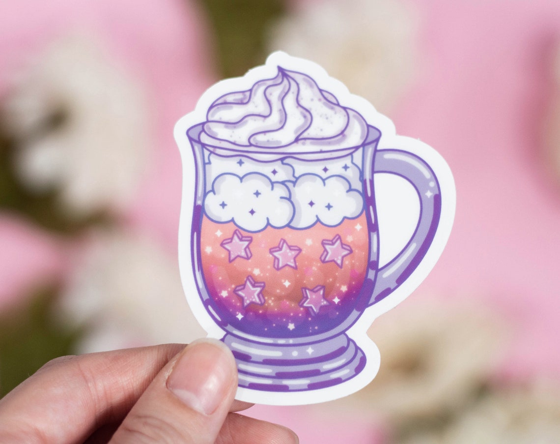 Iced Coffee CLEAR Aesthetic Vinyl Waterproof Sticker - Etsy