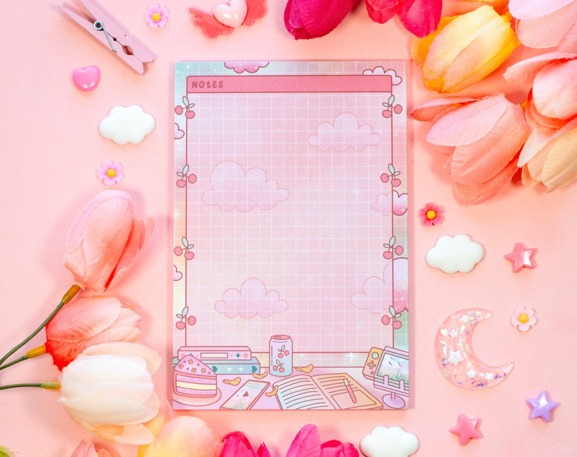 Study Break Notepad | Aesthetic Cute Memo Pad - Etsy
