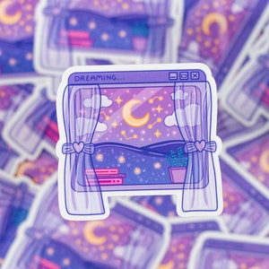 Dreaming Window Aesthetic Cute Vinyl Sticker - Etsy