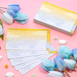 Reminder Note Cards Kawaii Aesthetic Stationery Index Note Cards - Etsy