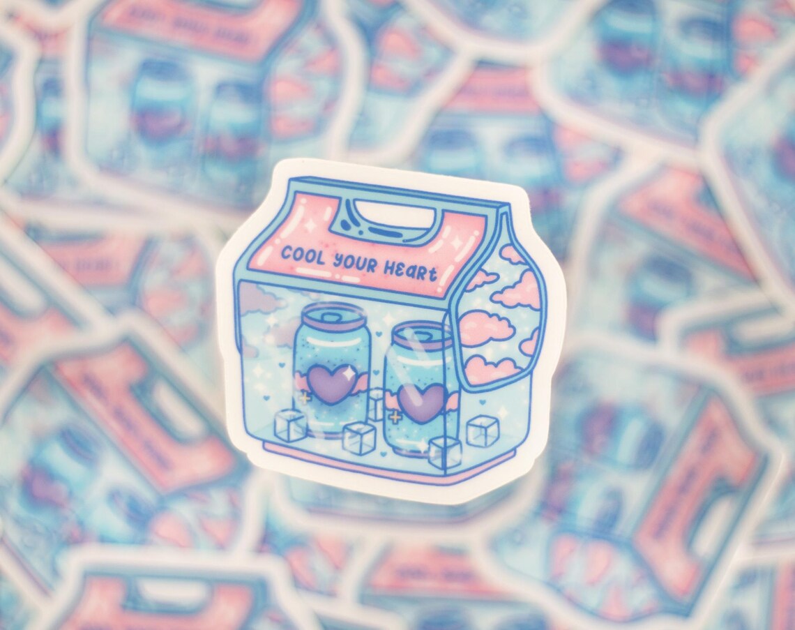 Cooler CLEAR Vinyl Waterproof Sticker - Etsy