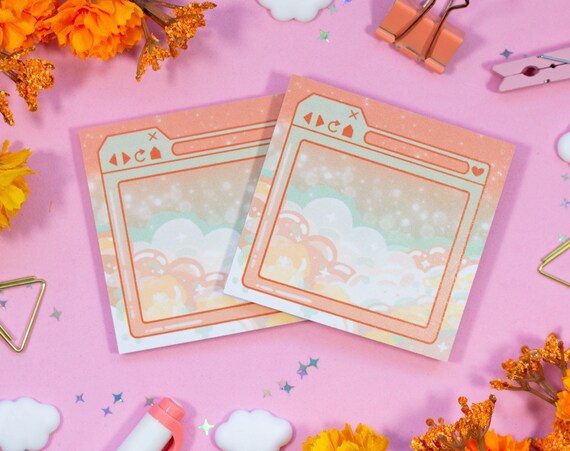 Cream Sicle Sky Aesthetic Sticky Note | Etsy