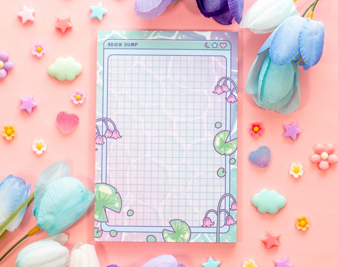 Lilypad Notepad Cute Dreamy Kawaii Aesthetic Stationery Memo Pad - Etsy