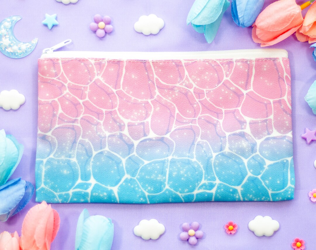 Vaporwave Water Cute Aesthetic Pencil Case | Canvas Bag Zipper Pouch - Etsy