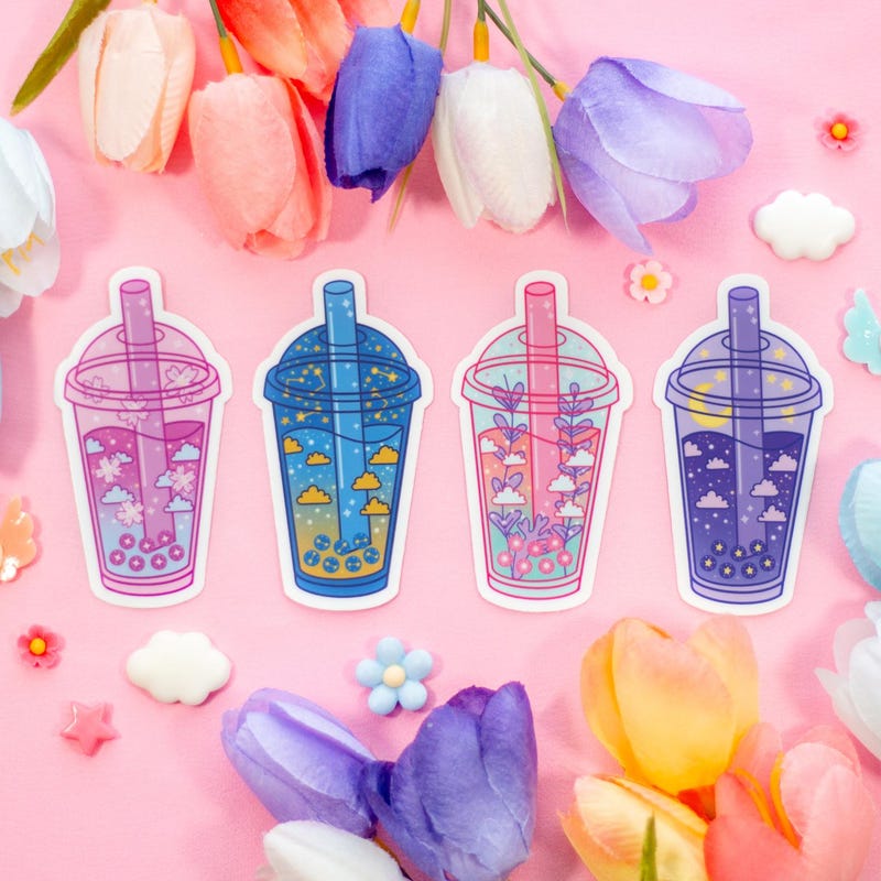 Bubble Tea Stickers - Etsy Australia