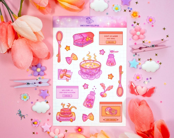 Botanical Bliss Aesthetic Cute Sticker Sheet - Etsy