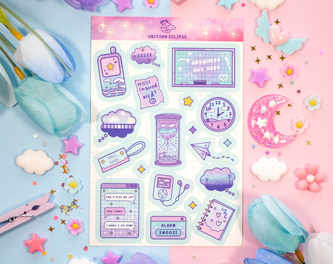 Classroom Daydreamer Aesthetic Sticker Sheet - Etsy