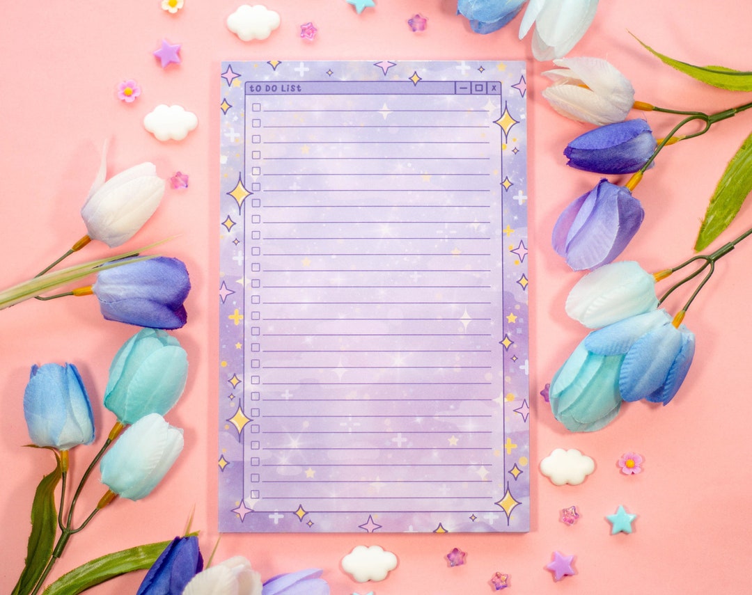 Sparkles to Do List Planner Pad | Dreamy Cute Kawaii Art Aesthetic ...