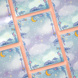 Celestial Galaxy Notepad | Cute Dreamy Kawaii Aesthetic Stationery Memo ...