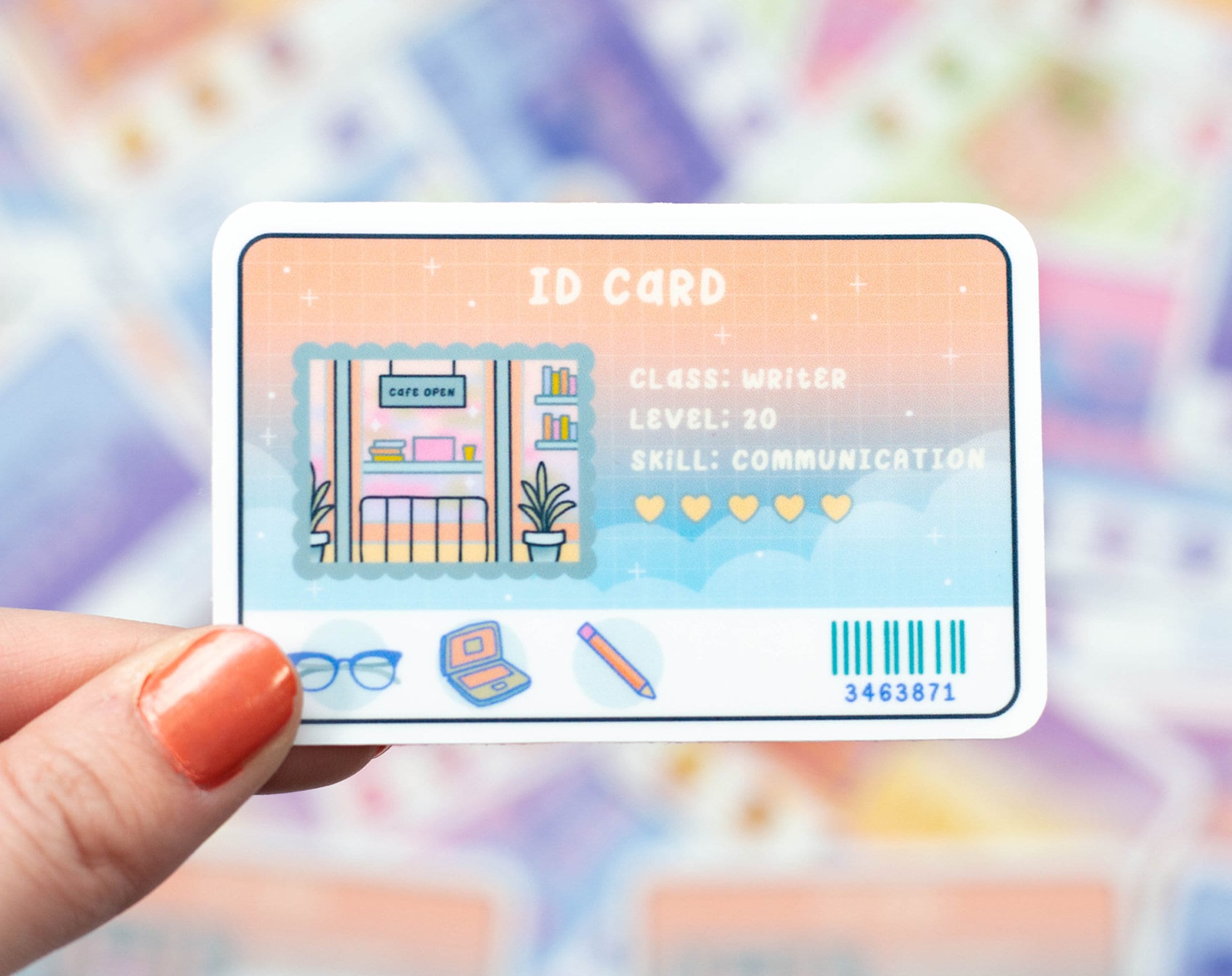 ID Card Aesthetic Vinyl Sticker Waterproof Waterbottle - Etsy UK