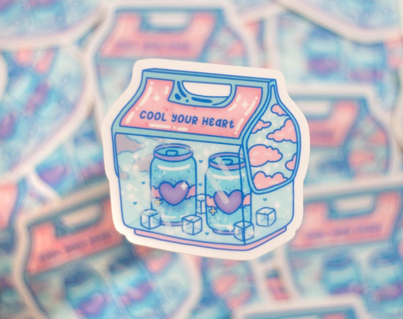 Cooler CLEAR Vinyl Waterproof Sticker - Etsy