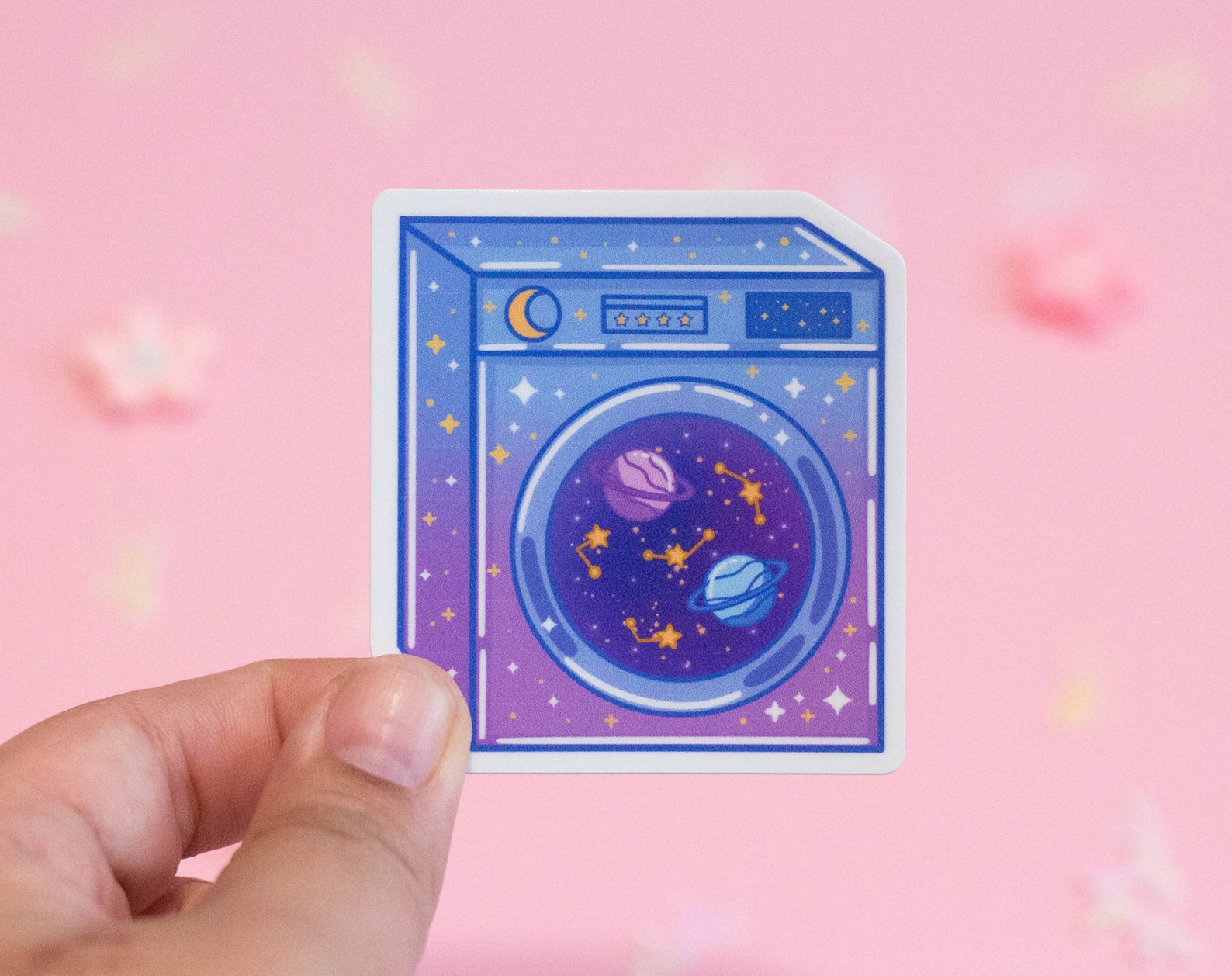Laundry Machine Aesthetic Cute Vinyl Stickers - Etsy