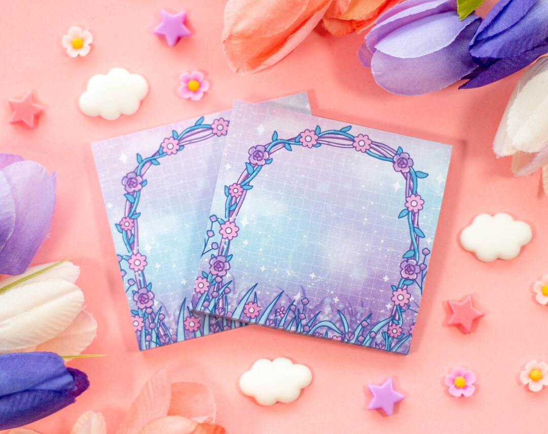 Secret Garden Sticky Note | Cute Kawaii Dreamy Aesthetic Stationery ...