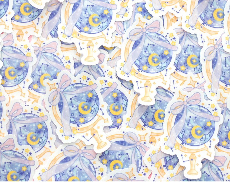 Celestial Globe CLEAR Sticker | Cute Aesthetic Waterproof Durable ...