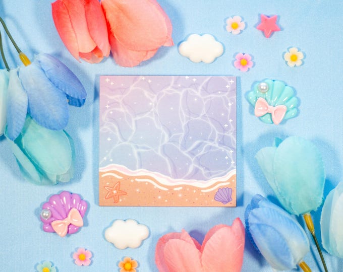 Beach Cute Aesthetic Sticky Note - Etsy