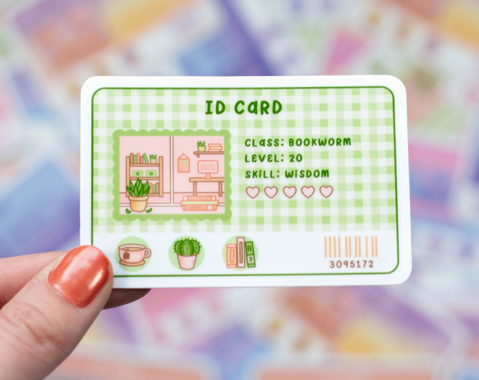 ID Card Aesthetic Vinyl Sticker Waterproof, Waterbottle, Kawaii ...