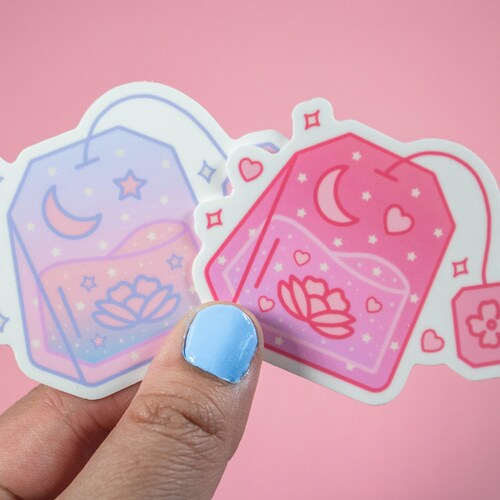 Tea Bag Cute Aesthetic Vinyl Sticker - Etsy