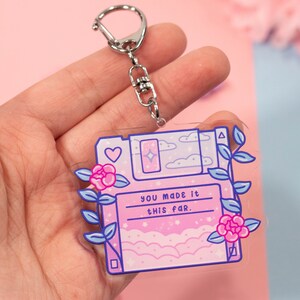 Floppy Disk Aesthetic Cute Acrylic Charm Keychain - Etsy