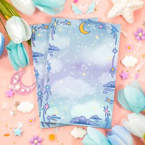 Celestial Galaxy Notepad | Cute Dreamy Kawaii Aesthetic Stationery Memo ...