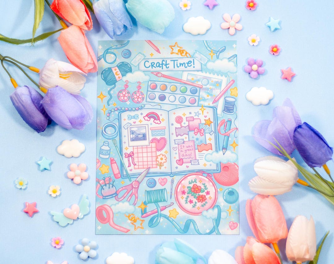 Craft Time Cute Art Print - Etsy