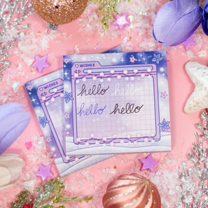 Winter Wishes Sticky Notes Christmas Holiday Kawaii Dreamy Aesthetic ...