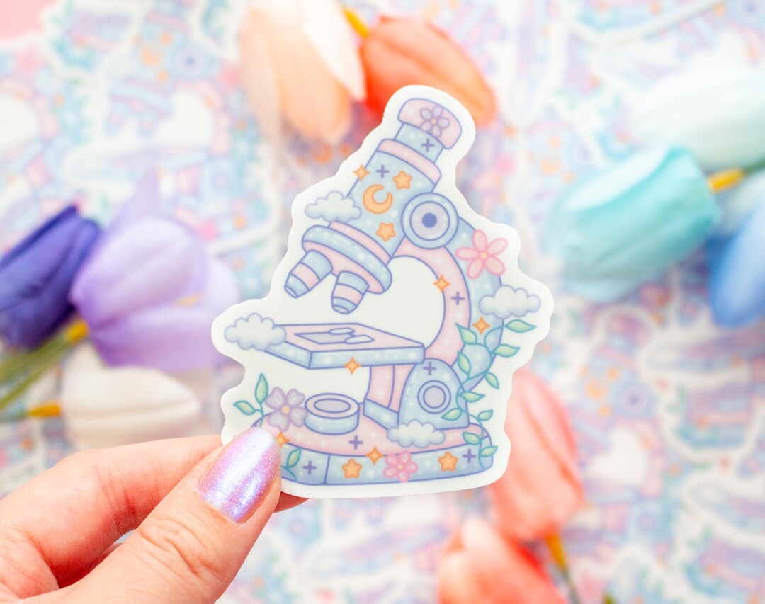 Microscope Aesthetic Cute Vinyl Sticker - Etsy