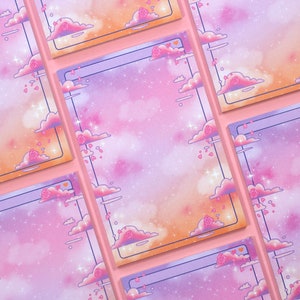 Rose Sky Aesthetic Cute Memo Notepad - Etsy