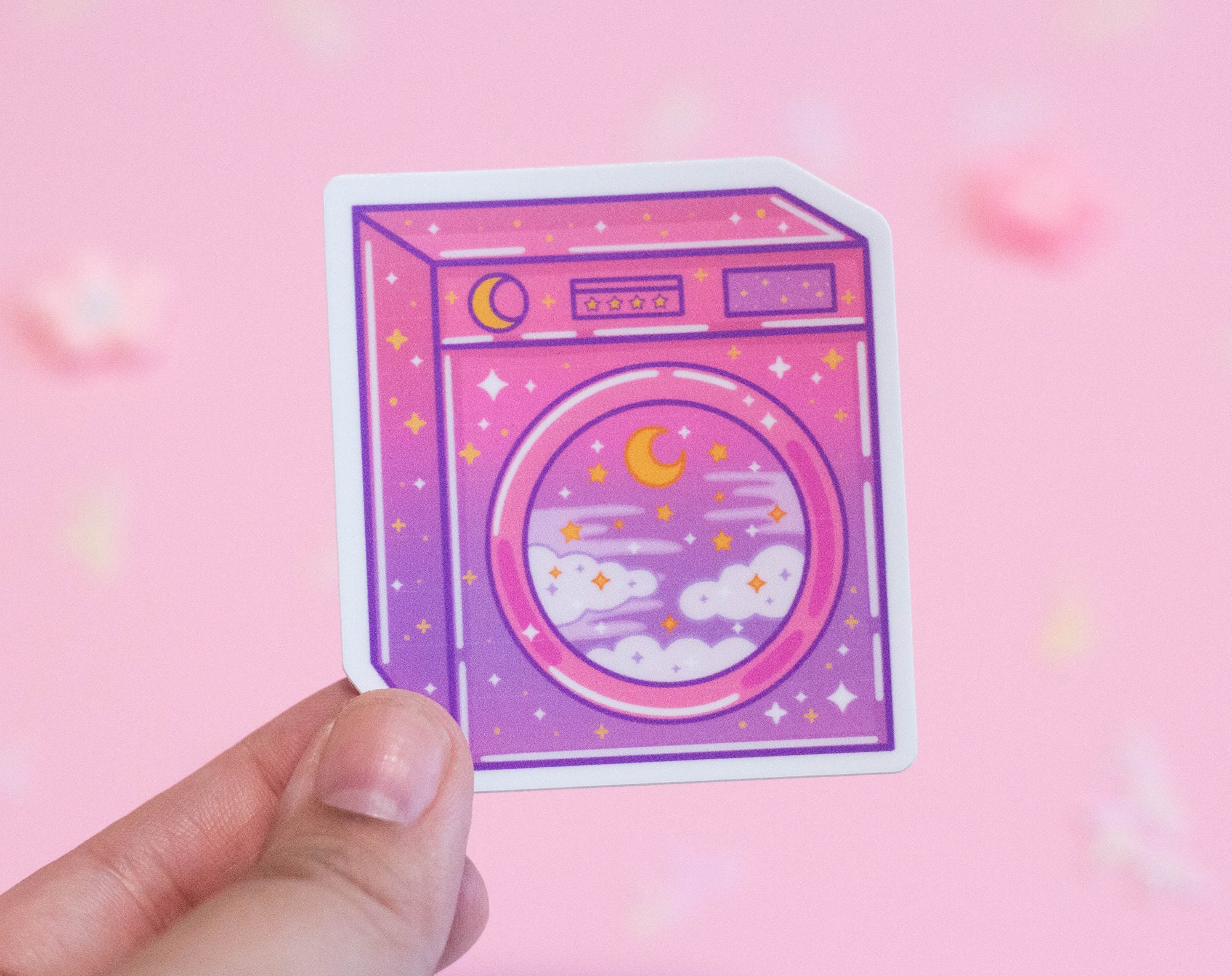 Laundry Machine Aesthetic Cute Vinyl Stickers | Etsy