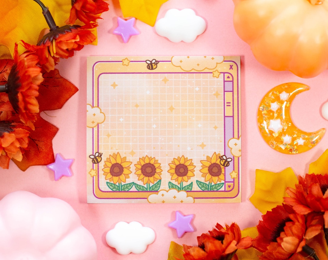 Sunflower Dreams Window Aesthetic Sticky Note - Etsy