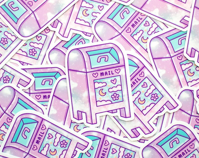 Mailbox Cute Aesthetic Vinyl Sticker Valentines Day - Etsy