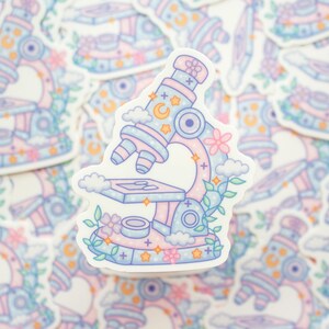Microscope Aesthetic Cute Vinyl Sticker - Etsy