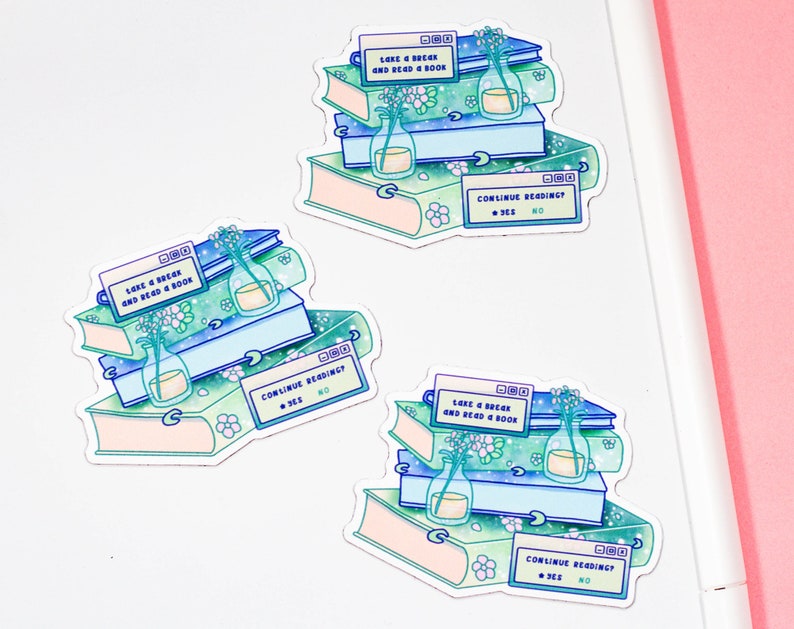 Stacked Books Aesthetic Cute Aesthetic Fridge Board Magnet - Etsy