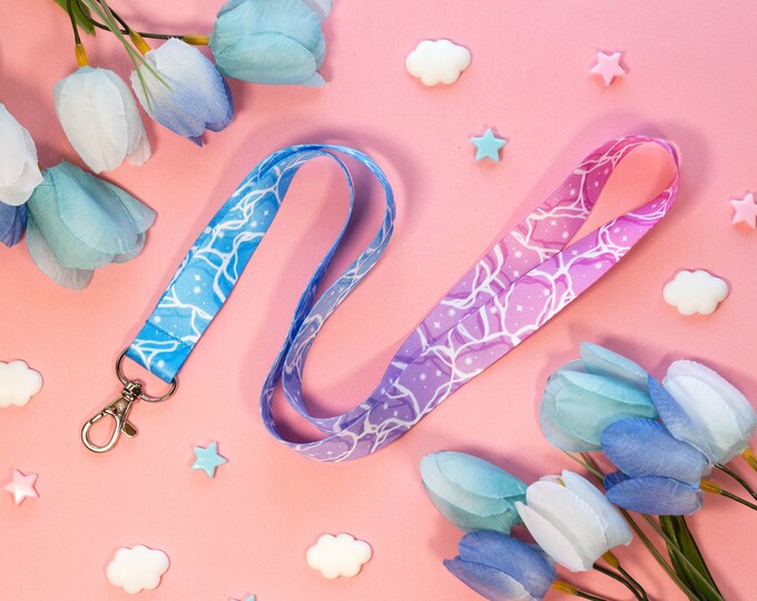 Vaporwave Cute Lanyard Keychain Kawaii Aesthetic - Etsy