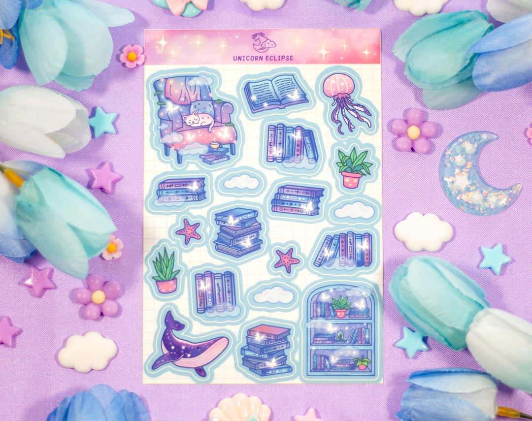 Reading Room Sticker Sheet | Planner Stickers, Kawaii Stickers - Etsy