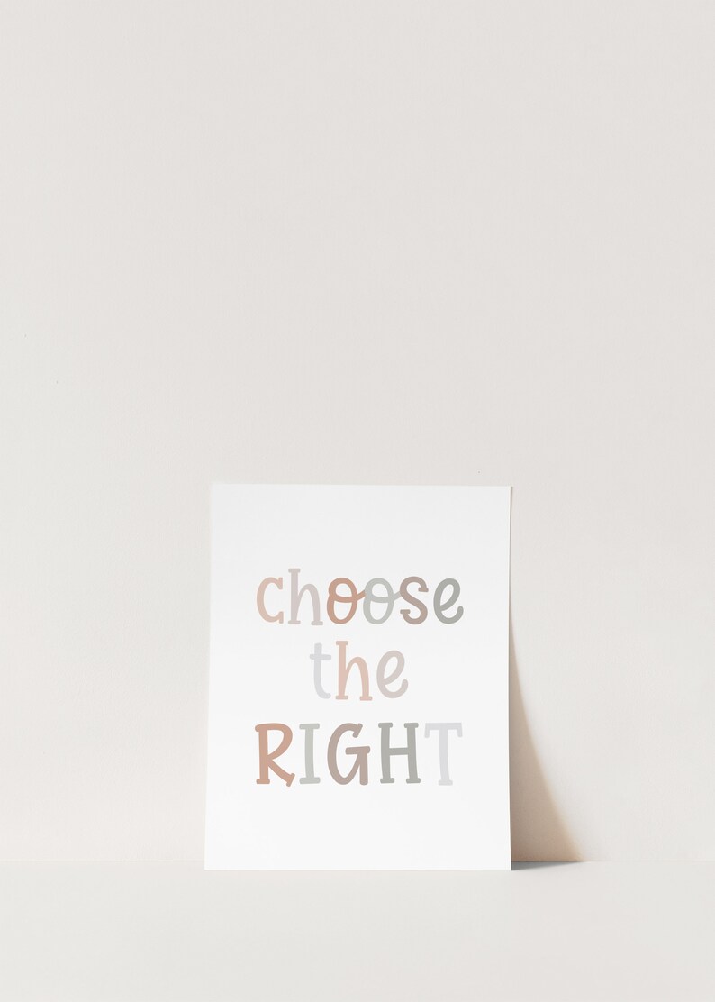 Choose the Right LDS Quote Lds Primary Lds Primary Art - Etsy