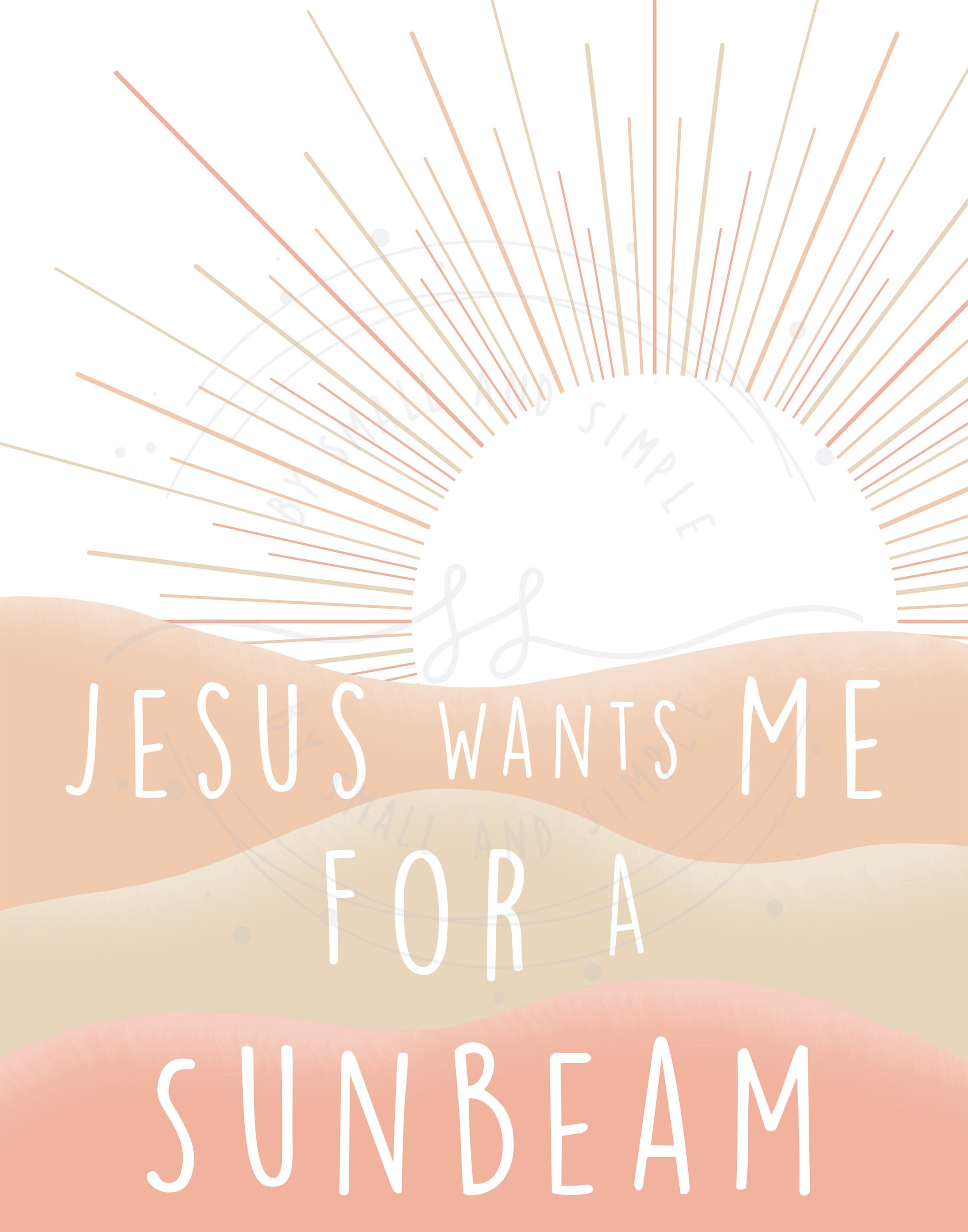 Sunbeam Quote Jesus wants me for a Sunbeam LDS Quote LDS | Etsy