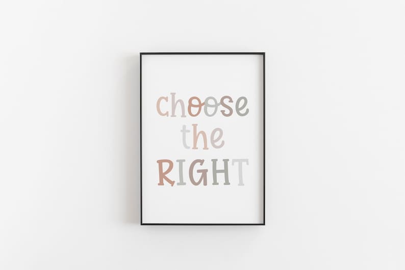 Choose the Right LDS Quote Lds Primary Lds Primary Art - Etsy