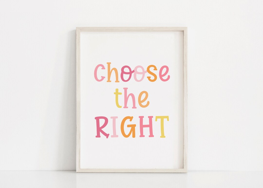 Choose the Right | LDS Quote | Lds Primary | Lds Primary Art | CTR | I ...
