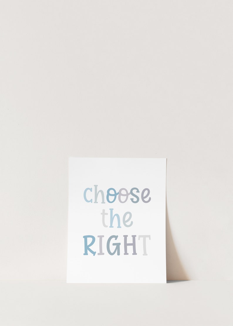 Choose the Right LDS Quote Lds Primary Lds Primary Art - Etsy