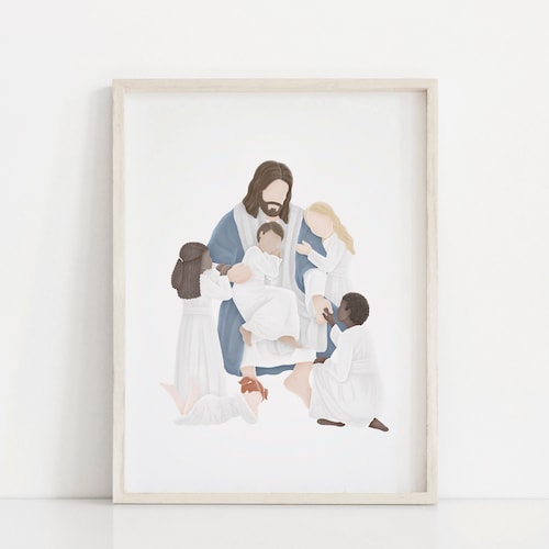 Jesus With Children Peace in Christ Children of God I Am a - Etsy