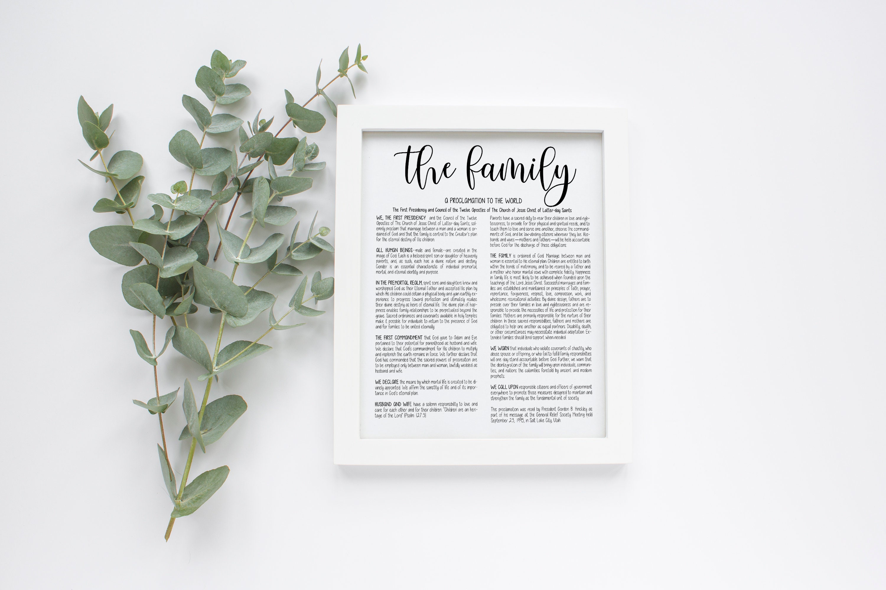 The Family A Proclamation to the World | Families Are Forever | Family ...